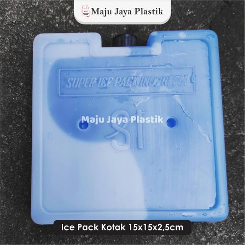 Jual Ice Pack Kotak 15x15x2,5 Blue Ice Gel Pack Pengganti Dry Ice ...