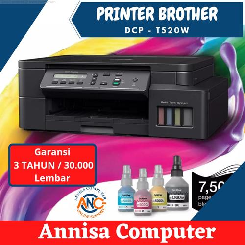 Jual Brother DCP T520W Ink Tank Printer T520W T520 PRINT SCAN WIFI LCD ...