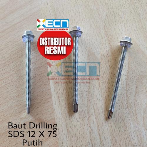 Jual SELF DRILLING SCREW SDS 12 X 75 BAUT ROOFING GALVALUM - PUTIH ...