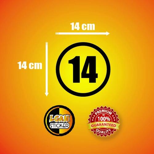 Jual STICKER CUTTING ANGKA / HURUF BULET UKURAN 14 CM - BLACK - Jakarta ...