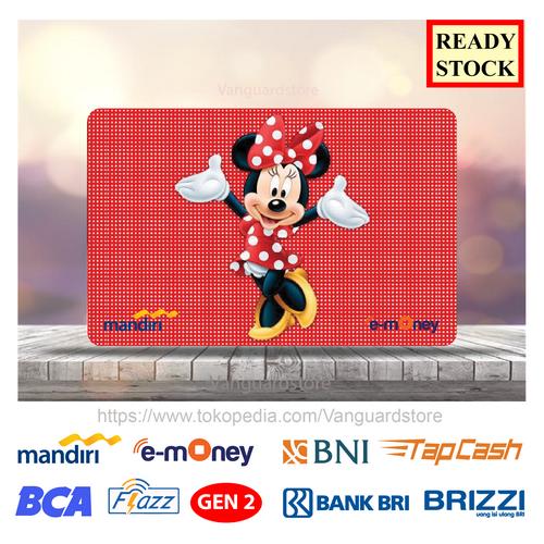 Jual Emoney Kartu Etoll BNI BRI BCA MANDIRI Anime Minnie Mouse Red - 1 ...