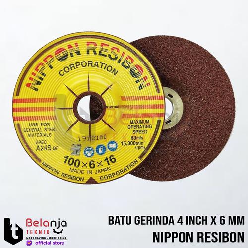 Jual Nippon Resibon Batu Gurinda 4 Inch x 6 mm Batu Asah Besi Poles ...