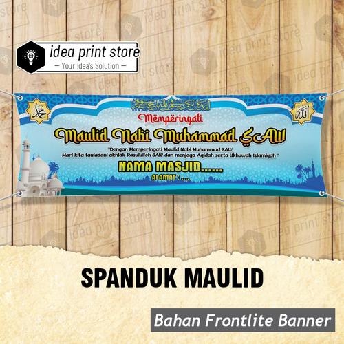 Jual SPANDUK MAULID 2X1 M² BANNER MAULID NABI SAW CUSTOM IDEAPRINTSTORE ...
