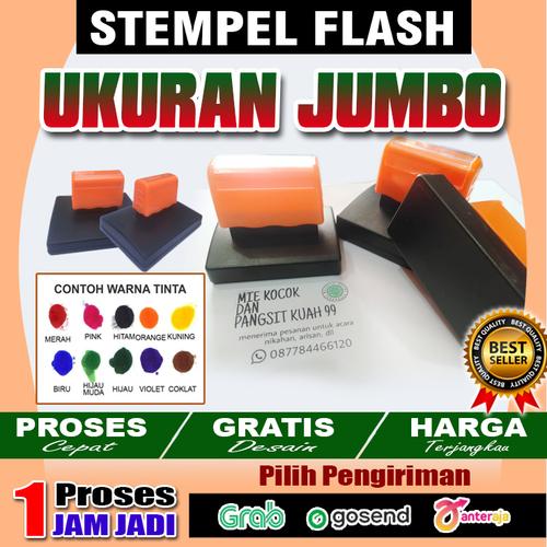 Jual Stempel Flash Jumbo Ukuran Extra Besar Warna Desain Custom - Uk 5 ...