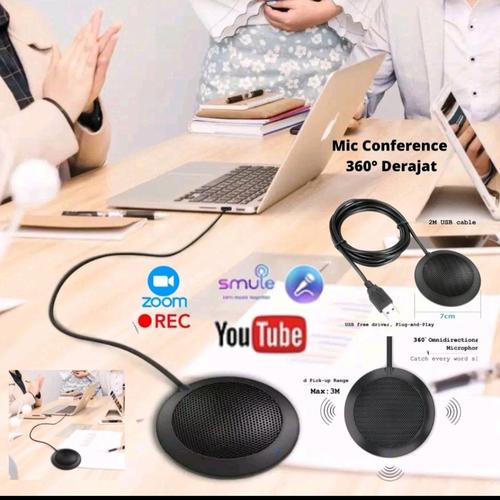 Jual MICROPHONE CONFERENCE ZOOM MEETING MIC TABLE OMNIDIRECTION 360 ...