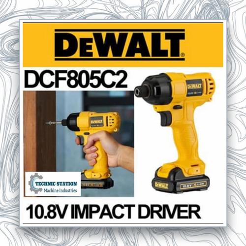 Jual MESIN BOR BATERAI CORDLESS IMPACT DRIVER DCF805C2 DEWALT DCF 805 ...