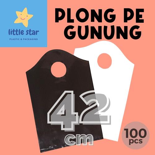 Jual Plong PE gunung glossy lebar 42 cm tebal 07 (70 micron) hitam ...