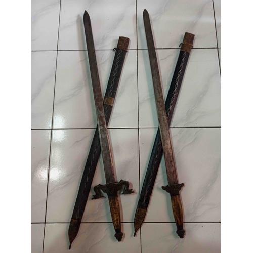 Jual Koleksi Antik Pedang Pokyam Naga Pusaka Sepasang Pedang Model ...