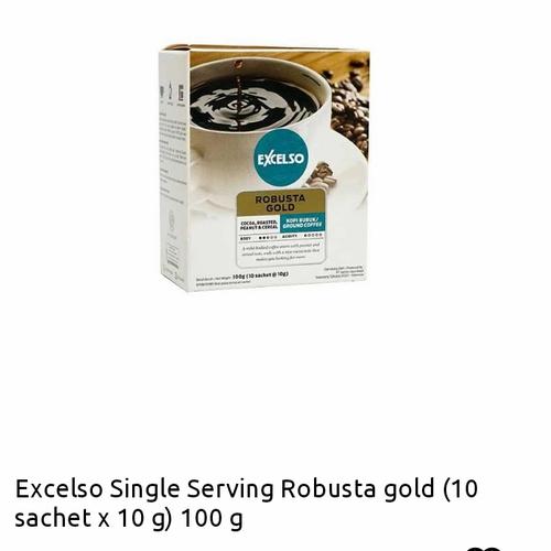 Jual Excelso Single Serving Robusta gold (10 sachet x 10 g) 100 g ...