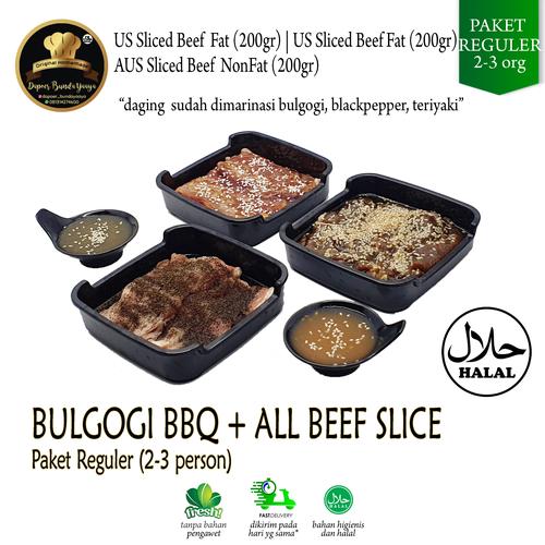 Jual Paket Grill Bulgogi Korean BBQ + Beef Slice Reguler 2-3 Org (Halal ...
