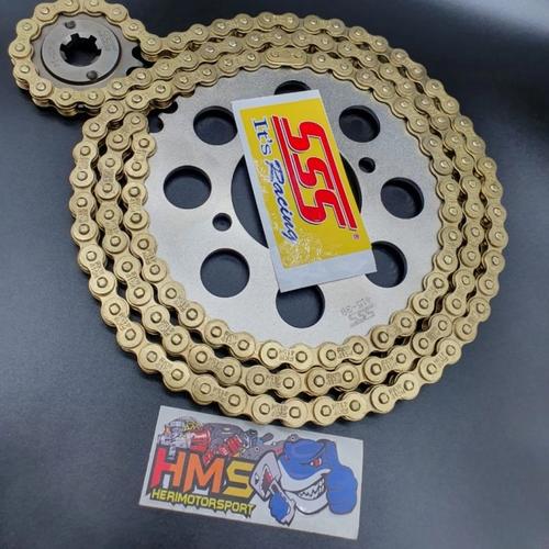 Jual Gir Set Gear Set Sss 415 Tipis Rx King-Fizr-Vega-Crypton Rantai Gold - Gold - Kab ...