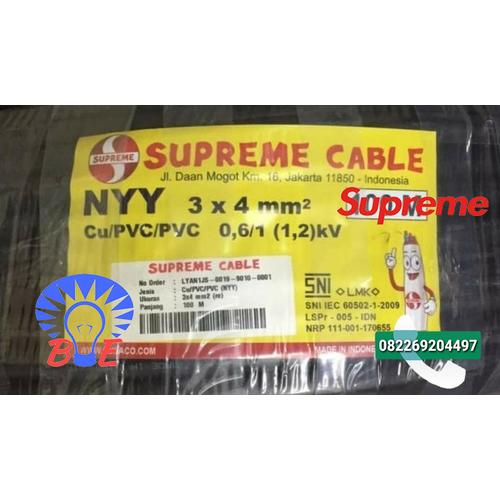 Jual nyy 3x4 Supreme Meteran Kabel Tufur hitam 4 basar potongan per meter - Jakarta Pusat ...