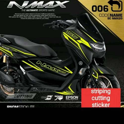 Jual Striping New Nmax Motor Hitam Sticker kuning Stabilo 3pilihan ...