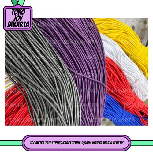 Jual 100meter Tali String Karet Tenda 2,5mm Warna Warni Elastic - Abu ...