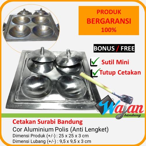 Jual Cetakan Wajan Serabi Surabi Bandung 4 lubang penggorengan kue ...