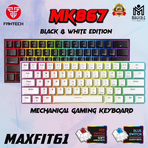 Jual Fantech MAXFIT61 MK857 60% RGB Mechanical Gaming Keyboard - BLACK ...