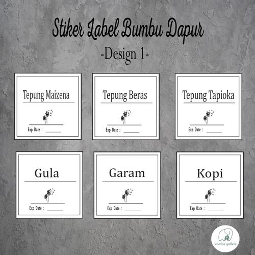 Jual Stiker Label Bumbu Masakan/Label Dapur - TEPUNG, Design 1 - Kota ...