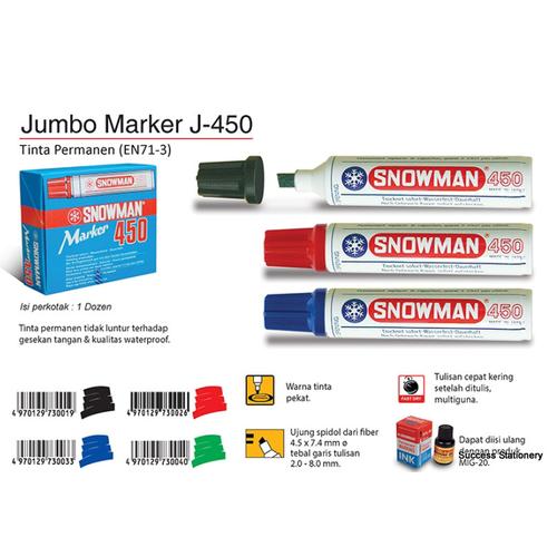 Jual SNOWMAN SPIDOL JUMBO 450 TINTA PERMANENT - Biru - Jakarta Barat ...