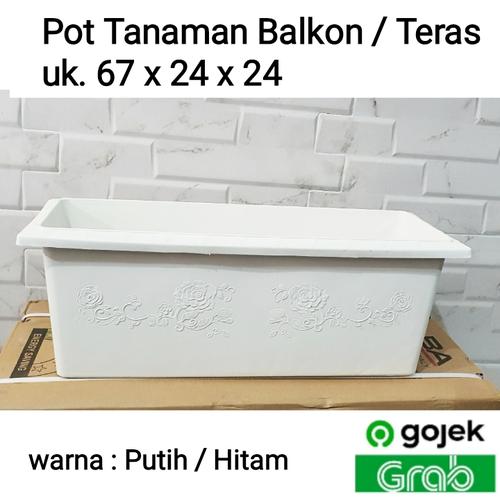 Jual pot tanaman hias segi empat balkon teras tebal panjang pot kotak ...