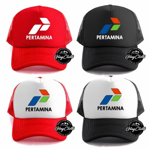 Jual Topi Pertamina Trucker/Jaring - Hitam, Logo Original - Kota ...