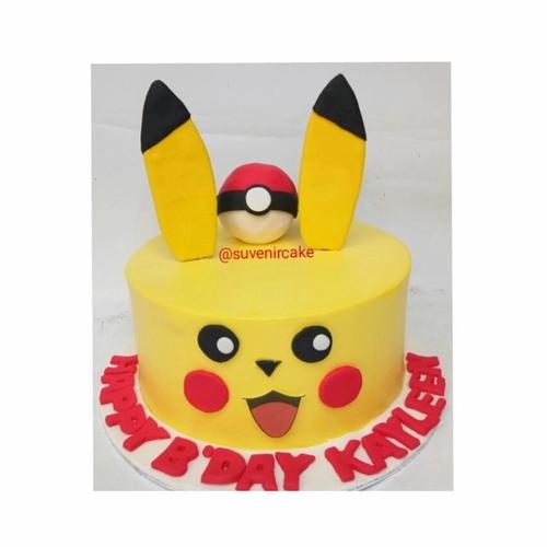 Jual kue ulang tahun pikachu/cake pikachu/kue ulang tahun pokemon ...