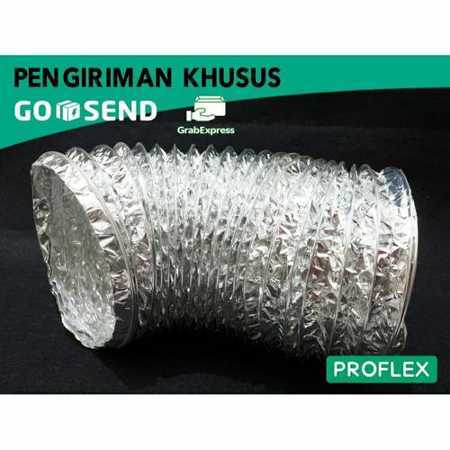 Jual fleksibel cerobong alumunium 4" 10meter/fleksibel duct 4 inchi ...