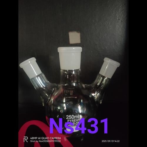 Jual boiling flask 3 neck 250ml pyrex/ labu didih tiga leher 250 ml ...