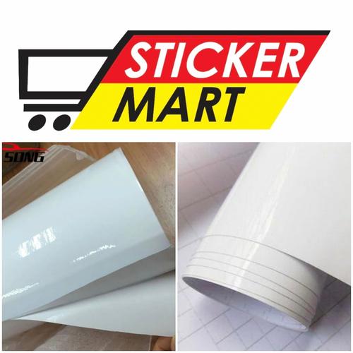 Jual Sticker Putih White Glossy murah 122cm alt. oracal murah - 100cm x ...