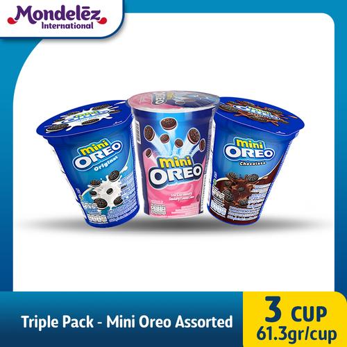 Promo Mini Oreo Biskuit Assorted 61.3g - 3 Cup - Snack - - Oreo,Kraft ...