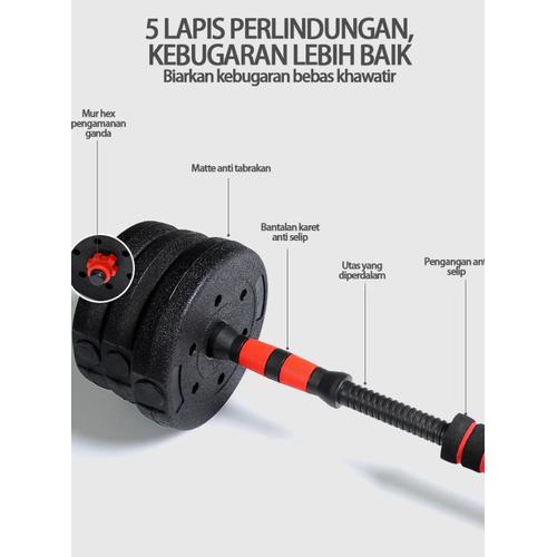 Jual Asli Dumbbell 40Kg Alat Fitnes Angkat Besi Ganda Ramah Lingkungan ...