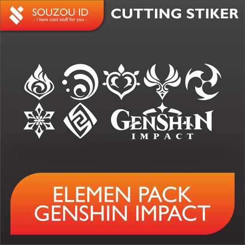 Jual Genshin Impact Cutting Sticker - Element Pack - Kab. Karawang ...