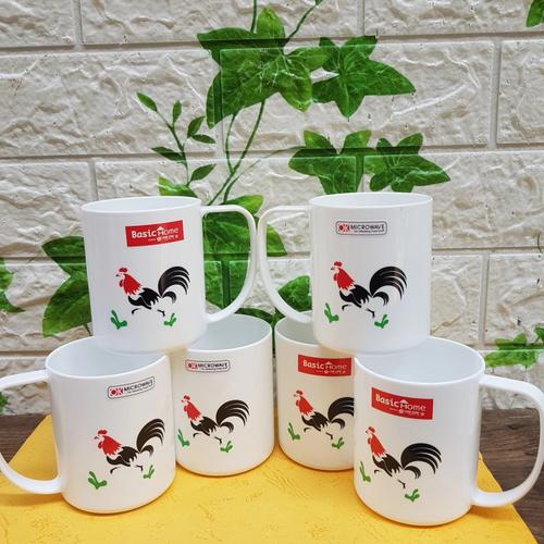 Jual Gelas Cangkir Mug Plastik Motif Ayam Jago Lion Star BasciHome Piko ...