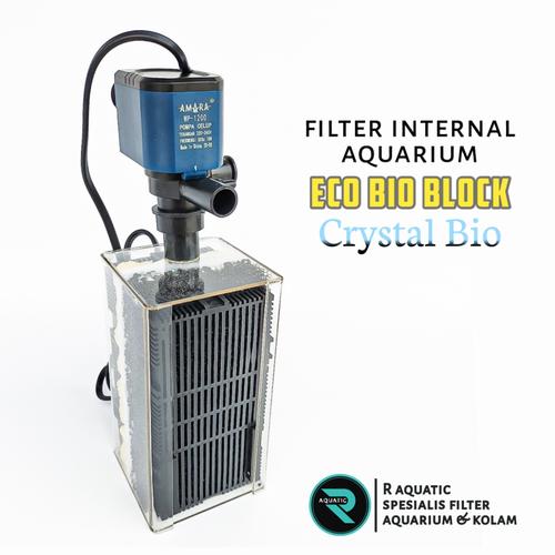 Jual filter internal aquarium tanpa kuras with crystal bio dan eco ...