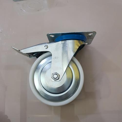 Jual Roda Trolley / Trolly / Troli Nylon Nilon 6" Inch Rem Swivel Brake ...