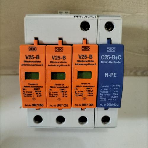 Jual surge arrester OBO 3P V25 280V+ C25-B-C/NPE 255 V AC - Jakarta ...