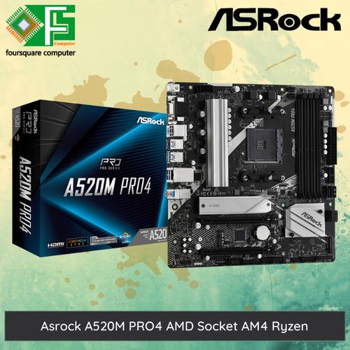 Jual Motherboard Asrock A520M PRO4 | AMD Socket AM4 Ryzen - Kota ...