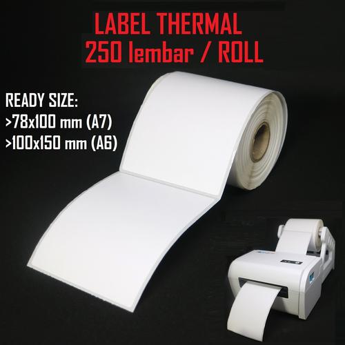 Jual KERTAS LABEL THERMAL 100x150 mm / 78x100 mm STICKER MARKETPLACE ...