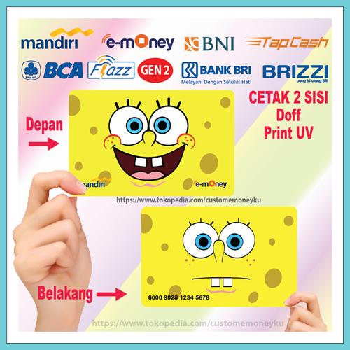 Jual KARTU EMONEY MANDIRI BCA GEN 2 BNI BRI ANIME SPONGEBOB FACE MEME ...