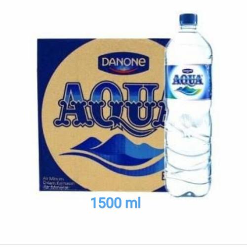 Jual aqua botol 1500 ml air mineral 1,5 liter botol besar - 1.5 l ...