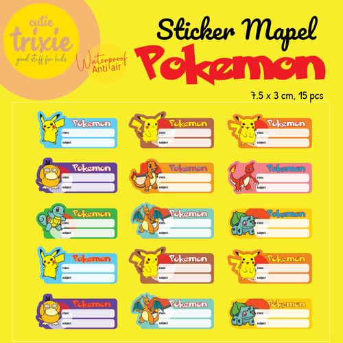 Jual STICKER LABEL BUKU MATA PELAJARAN / MAPEL ANAK POKEMON - Jakarta ...