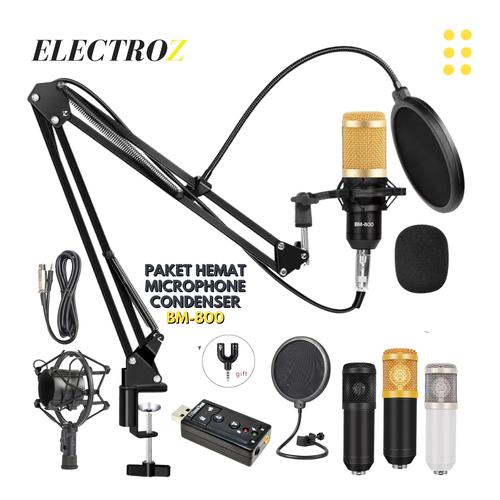 Jual Microphone Mic BM 800 Kondenser PAKET HEMAT RECORDING LIVE AUDIO ...