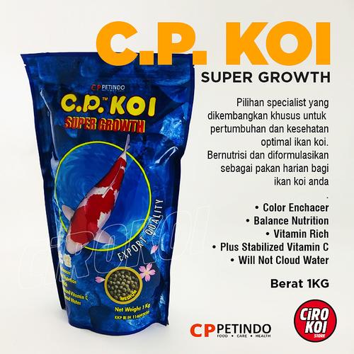 Jual Pakan Koi C.P.KOI Super Growth / Makanan Koi CP KOI 1Kg / Size M ...
