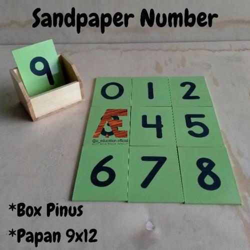 Jual Sandpaper number SPN angka raba kayu Montessori - 9*12 Pinggir ...