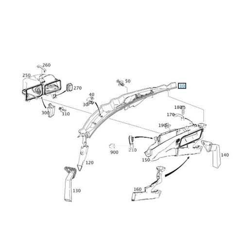 Jual Mercedes Benz W204 Wiper Deck Cover Talang Air Bawah Wiper ...