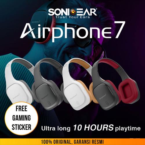 Jual SonicGear Airphone 7 Bluetooth Headphones With Microphone - White ...