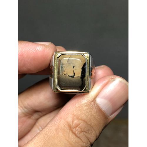 Jual Natural Batu Akik Sisik Naga Motif Huruf Hijaiyah Dzal Ring Perak ...