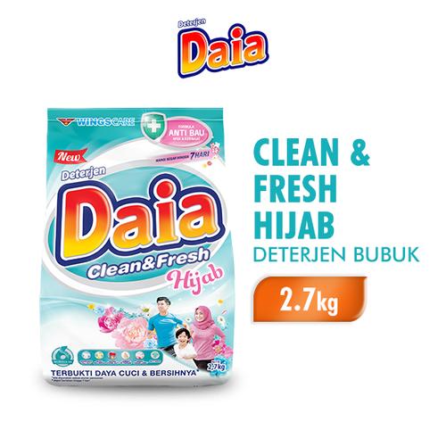 Promo Daia Hijab Deterjen Bubuk Clean & Fresh 2.7 kg - - Wings Official Store | Tokopedia