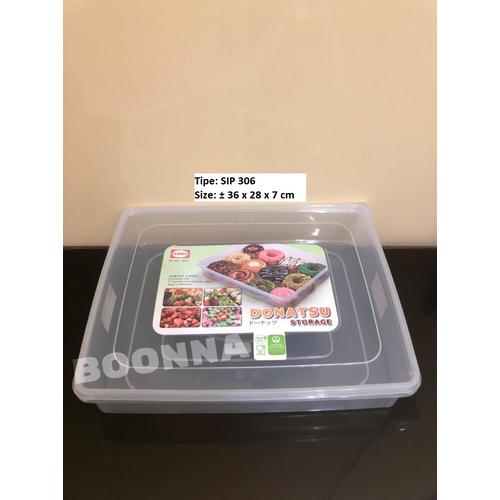 Jual Tempat Kue Plastik Kotak Donat Box Makanan Kulkas Donatsu Shinpo ...