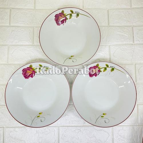 Jual piring set keramik- piring keramik set MURAH - piring mawar set ...