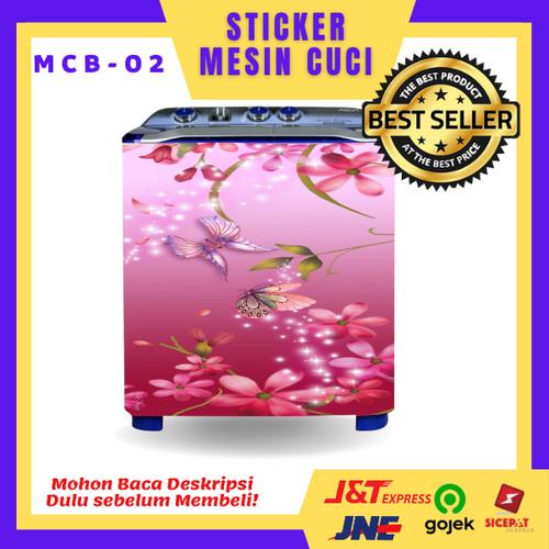 Jual STIKER MESIN CUCI Motif Bunga / MCB Bisa untuk 1 Tabung atau 2 ...